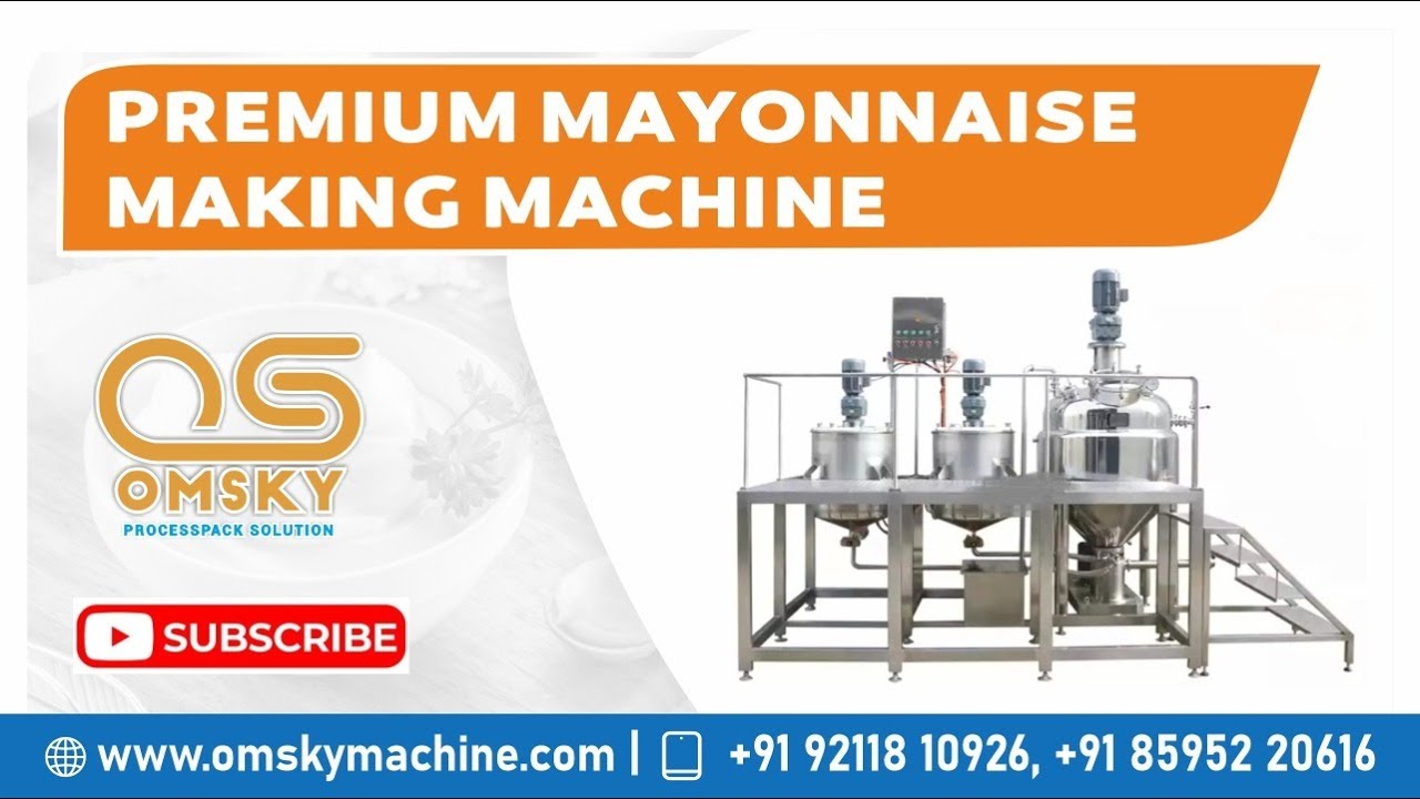 Premium Mayonnaise Making Machine || Call Us +91- 9315140660 - YouTube