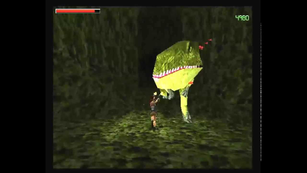 Tomb Raider 2 T-rex slow-mo shooting - RD - YouTube