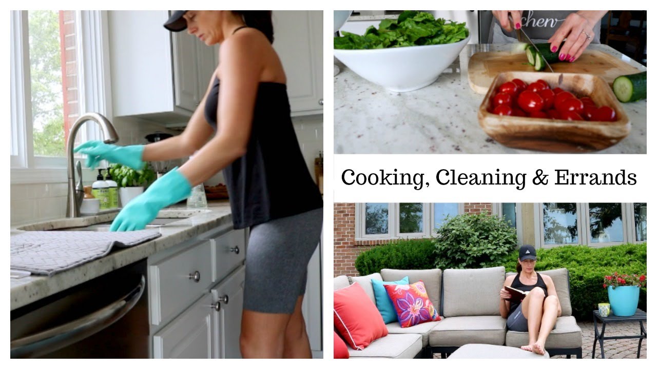 Vlog: Summer Monday Routine | Cleaning 🏡 Cooking 👩🏻‍🍳 Errands - YouTube