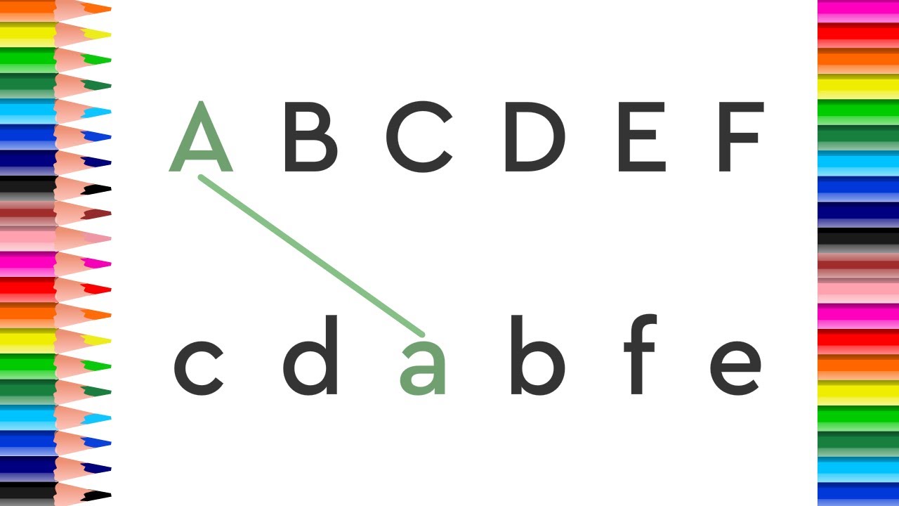 Match same letter with Capital to Small Alphabet. ABCD for kids. - YouTube