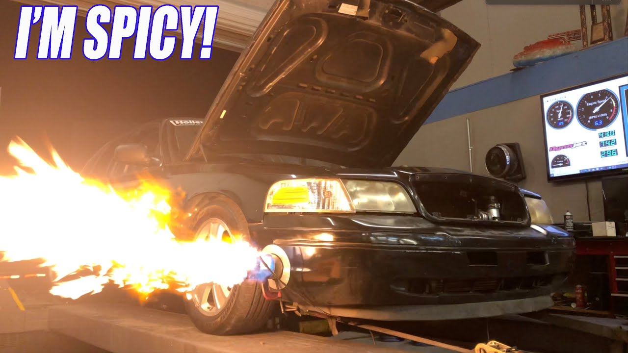 Our One Day Built (FIREBALL) TURBO Crown Vic Hits the Dyno! MORE BOOST ...