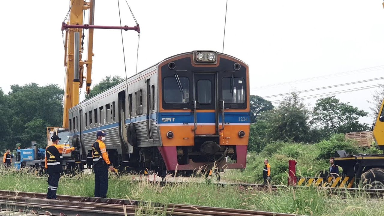 กลับมาแข็งแรงไวๆนะ กซข.1234 NKF จากมหาชัย ยกลงรางที่หนองปลาดุก เตรียมไป ...