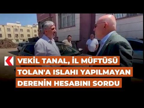 Vekil Tanal, İl Müftüsü Tolan'a ıslahı yapılmayan derenin hesabını sordu