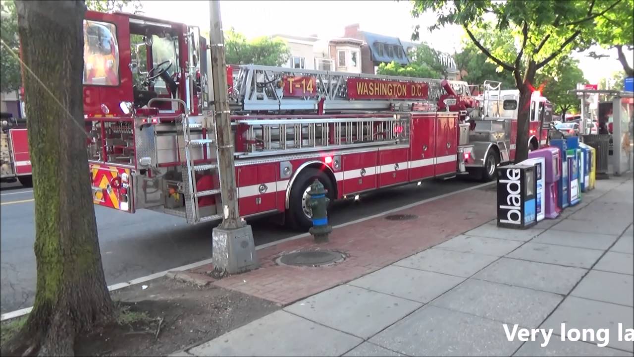 Washington DC Fire Engines and Emergency Vehicles - YouTube
