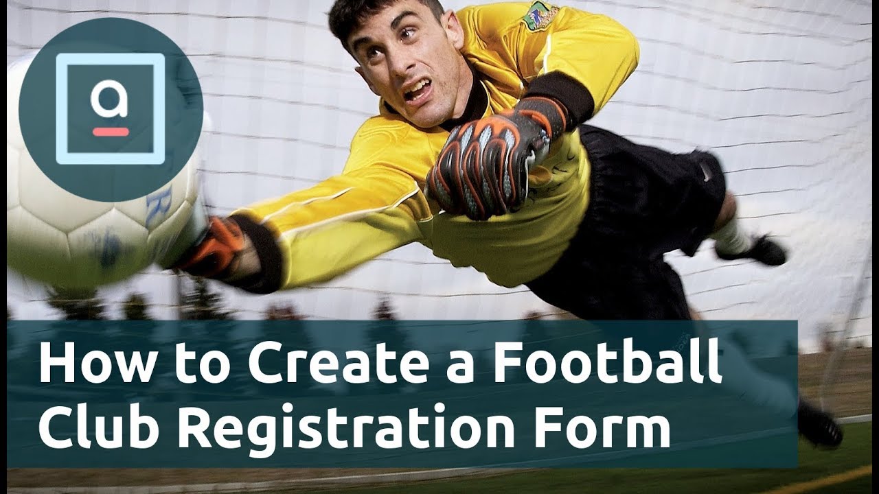 Create Free Football Club Registration Form with AidaForm - YouTube