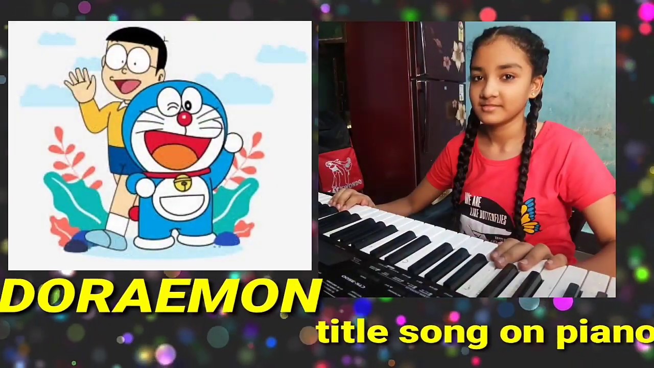 Doraemon title song on piano with Tutorials - YouTube