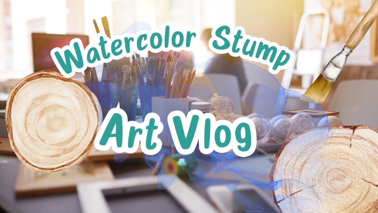 Step-by-Step Watercolor Stump Painting: Focus on Texture & Green Side ...
