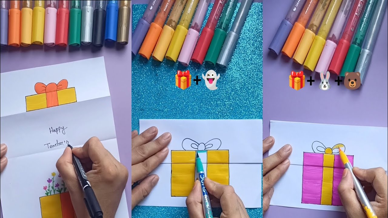 Surprise gift drawing 🎁Surprise gift box drawing ideas|| Draw surprise ...