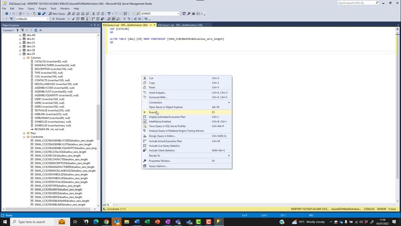 AutoCAD Electrical - Changing Database Columns in SQL - YouTube