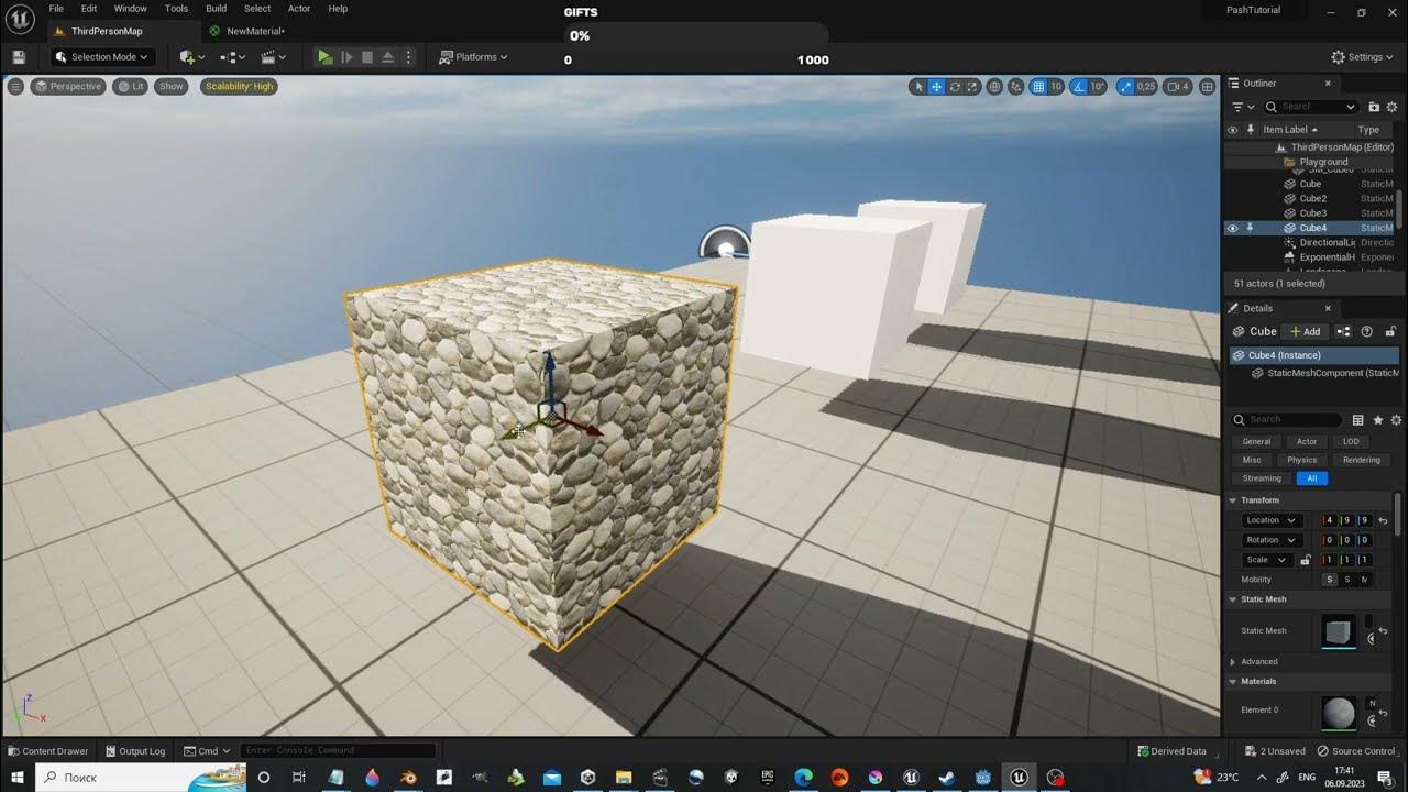 Unreal Engine tutorial - World Aligned Material - YouTube