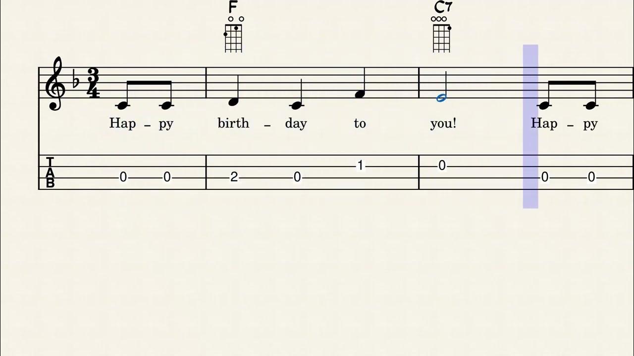 Happy Birthday - Easy Ukulele Sheet Music with Tabs & Chords - YouTube