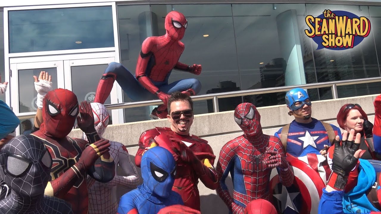 Spider-Man: SPIDER-VERSE Chaos at Comic Con!! - YouTube