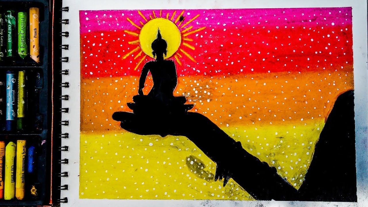 Easy Mahavir jayanti drawing ( Lord Mahavir jayanti drawing) with Oil ...