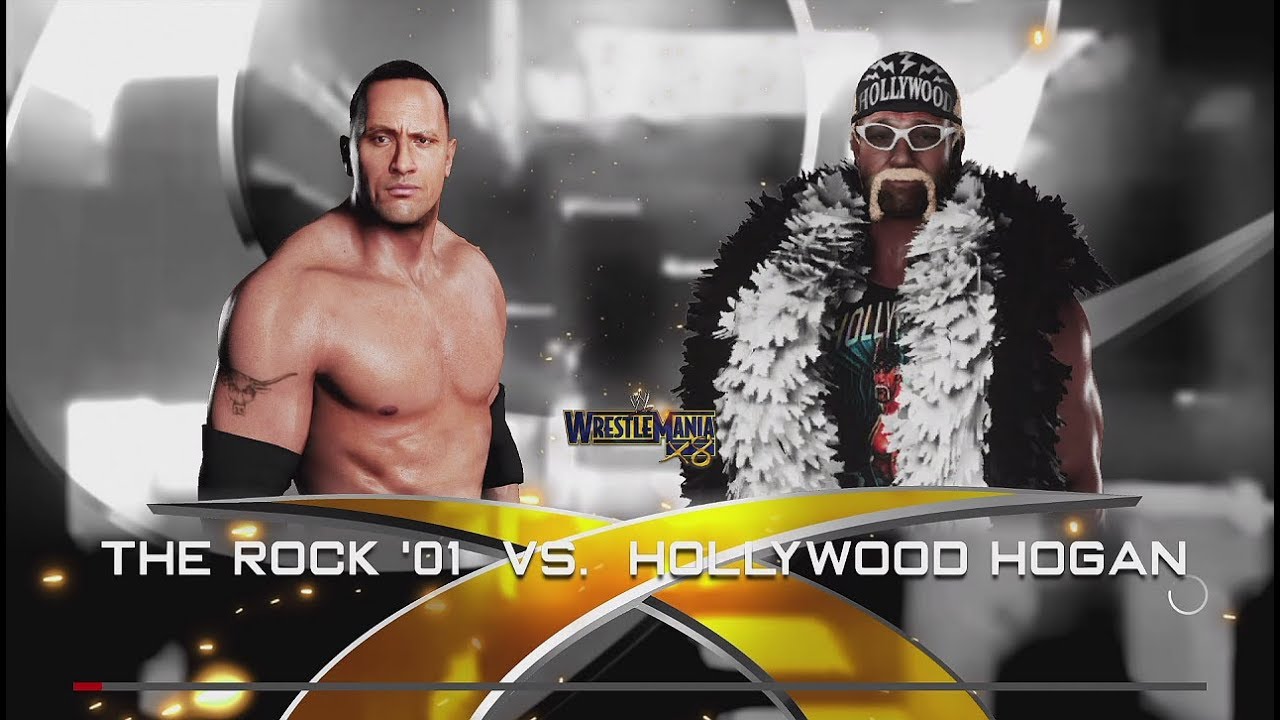 WWE 2K18 (PS4) The Rock vs Hollywood Hulk Hogan Wrestlemania X-8 - YouTube