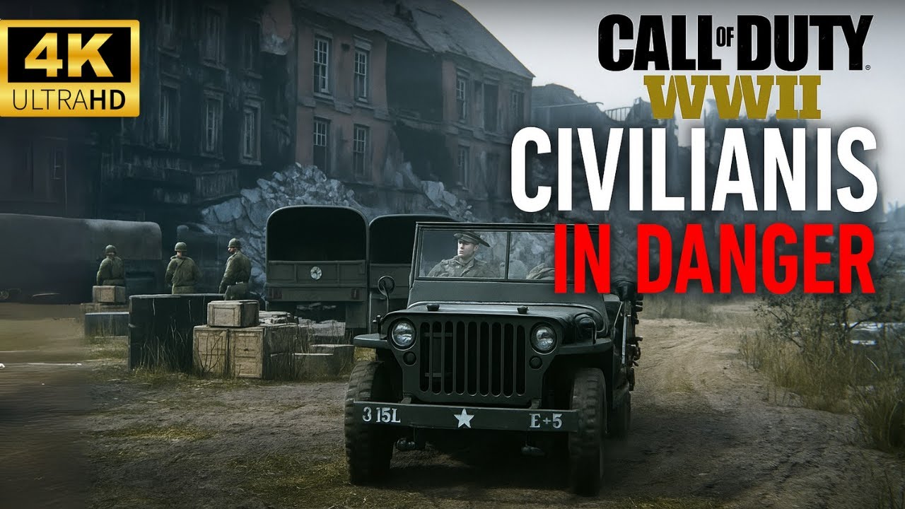 Call of Duty WWII - Collateral Damage Mission | Full Gameplay in 4K # ...