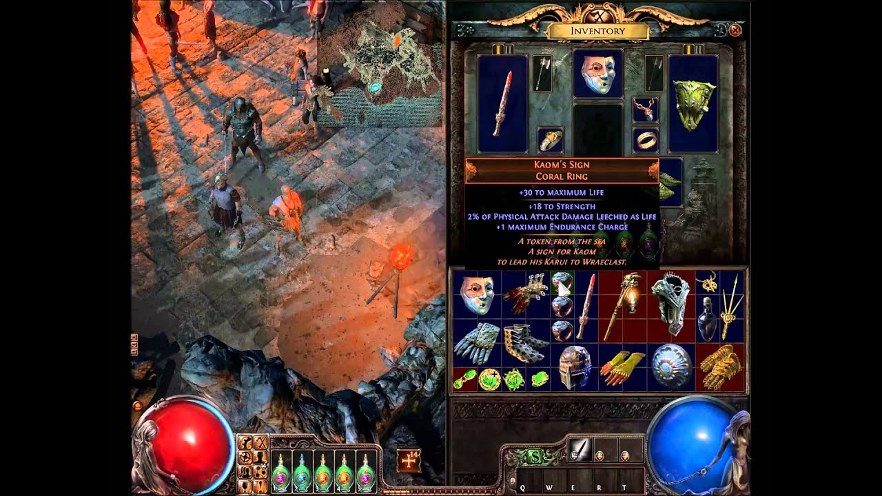 Path of Exile: Unique Kaom's Sign Coral Ring - YouTube