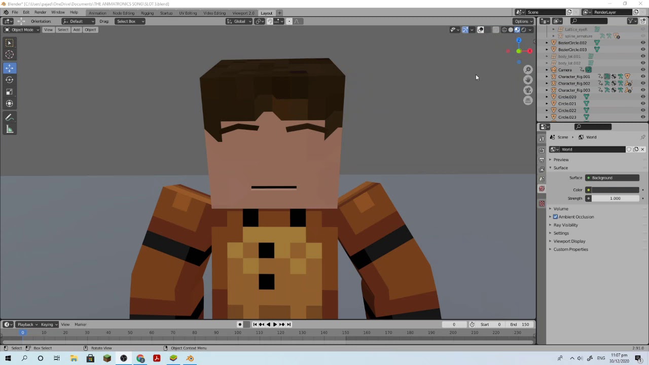 behind the scenes blender minecraft after show! reel - YouTube