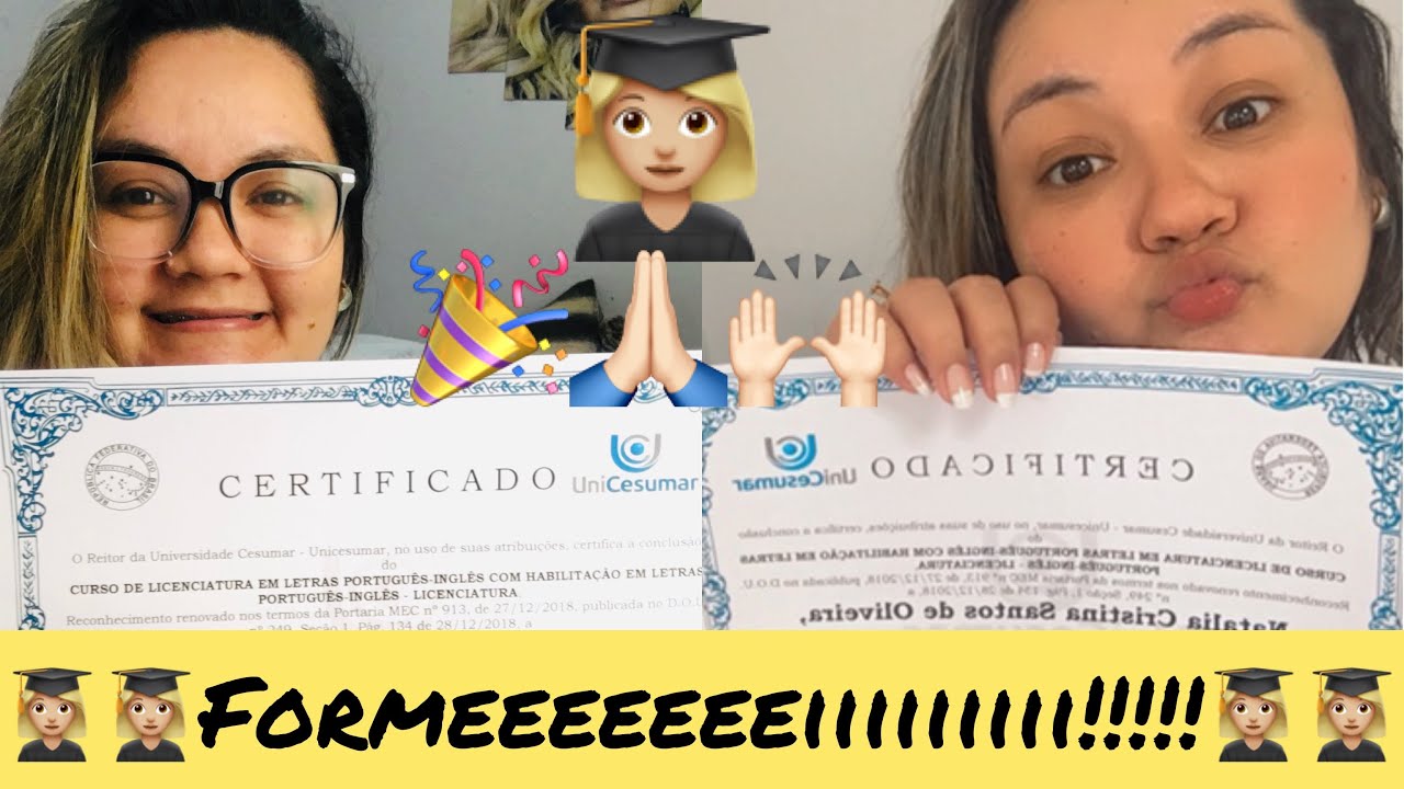 MEU DIPLOMA DA FACULDADE CHEGOUUUU!!!♥ UNICESUMAR! #Letrasportuguês ...