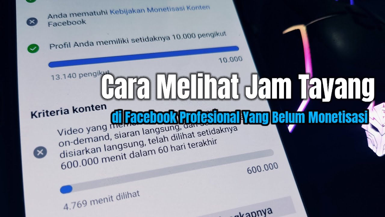 Cara Melihat Jam Tayang di Facebook Profesional Yang Belum Monetisasi ...