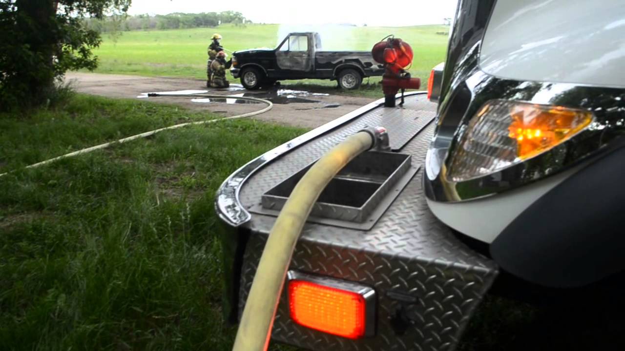 Raw: Pick-up fire in Stanton County - YouTube