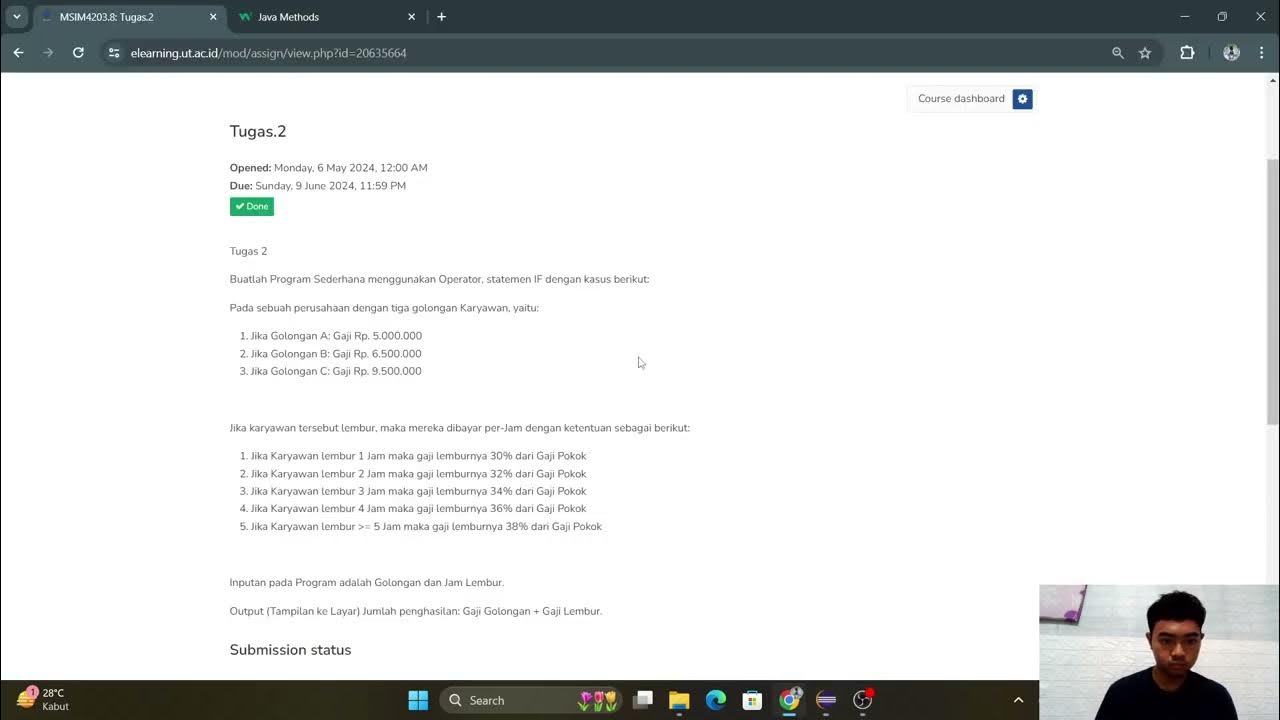 Tugas 2 MSIM4203 Algoritma dan Pemrograman - Pembuatan Program Sederhana dengan If-Else - YouTube