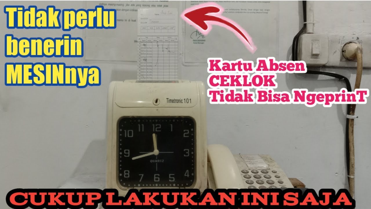 Cara Mengatasi Kartu Absen CEKLOK yang tidak mau Ngeprint - YouTube