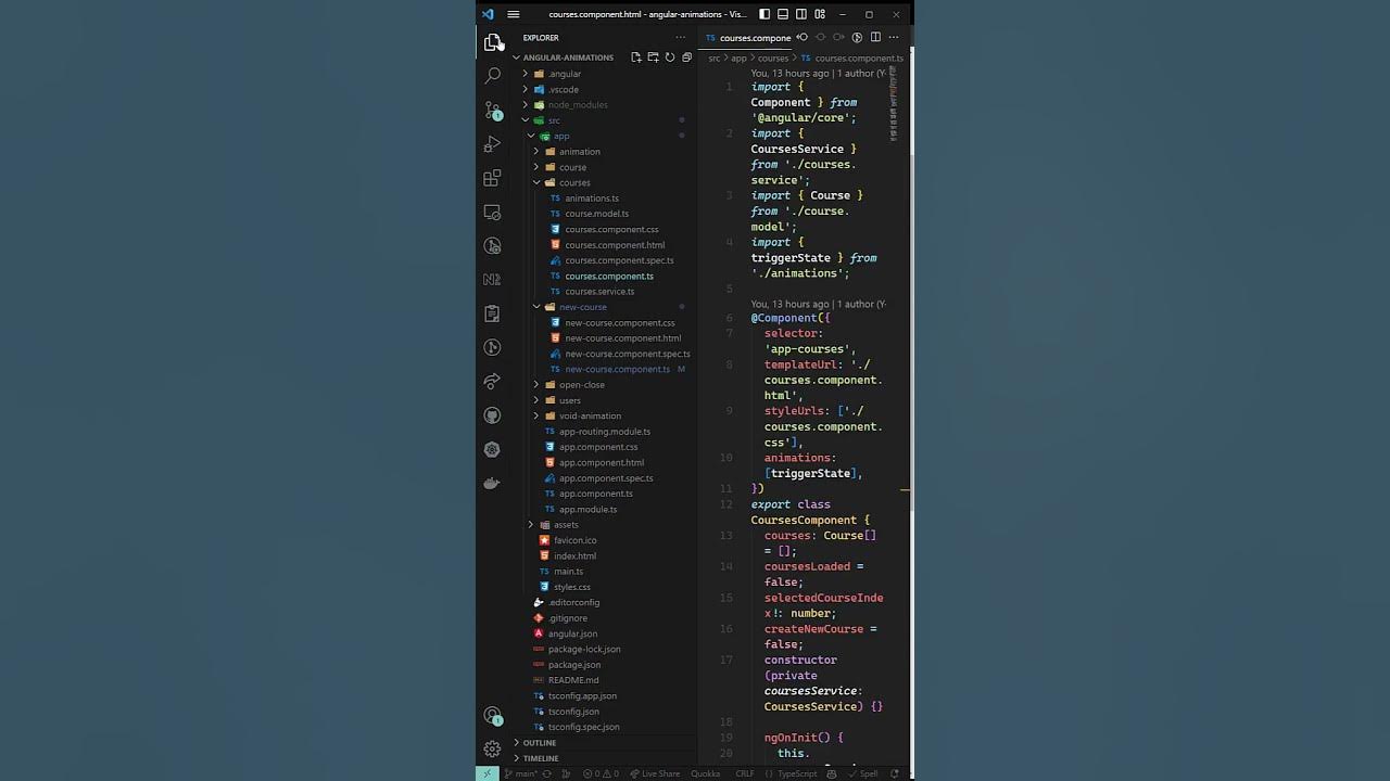 Push Course Into The Array Using Event Emitter Angular Leelawebdev Angular16 Youtube