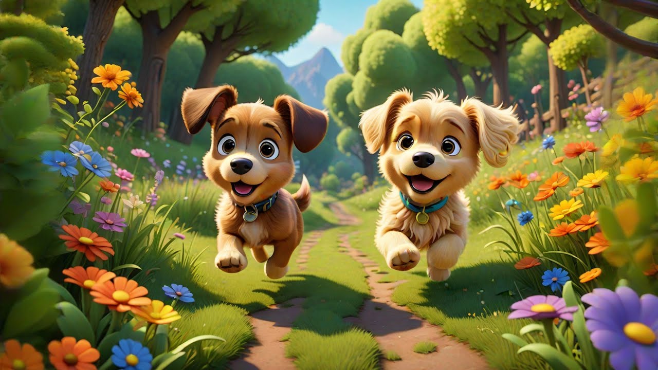 Run Run Little Puppies | Fun Action Song for Kids | Nursery Rhyme About ...