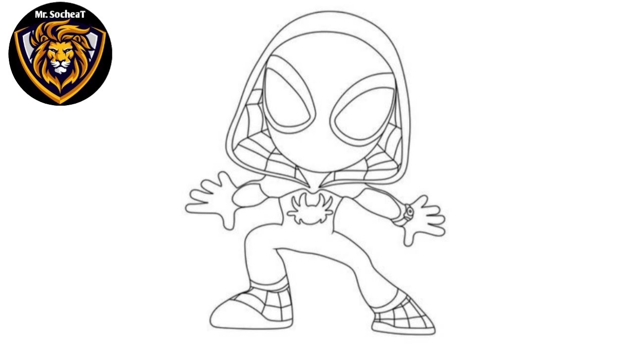 How To Draw Ghost Spider Marvel's Spidey and His Amazing Friends - YouTube