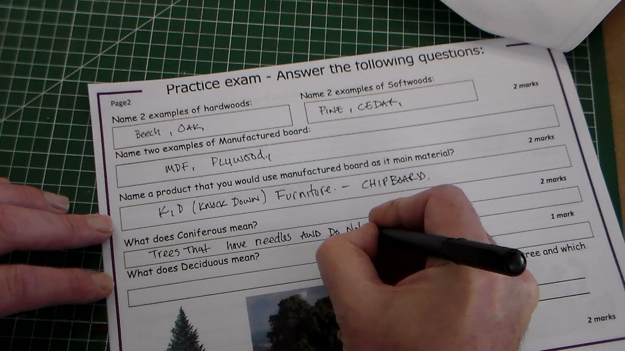 GCSE D&T exam walkthrough Pt 2 Types of wood - YouTube