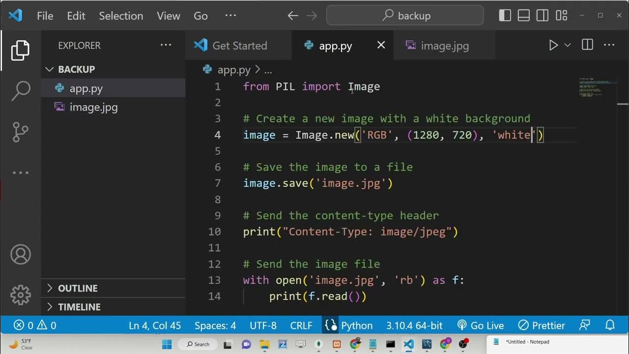 Python 3 Pillow Script to Generate Image of Any Color & Size in Command ...