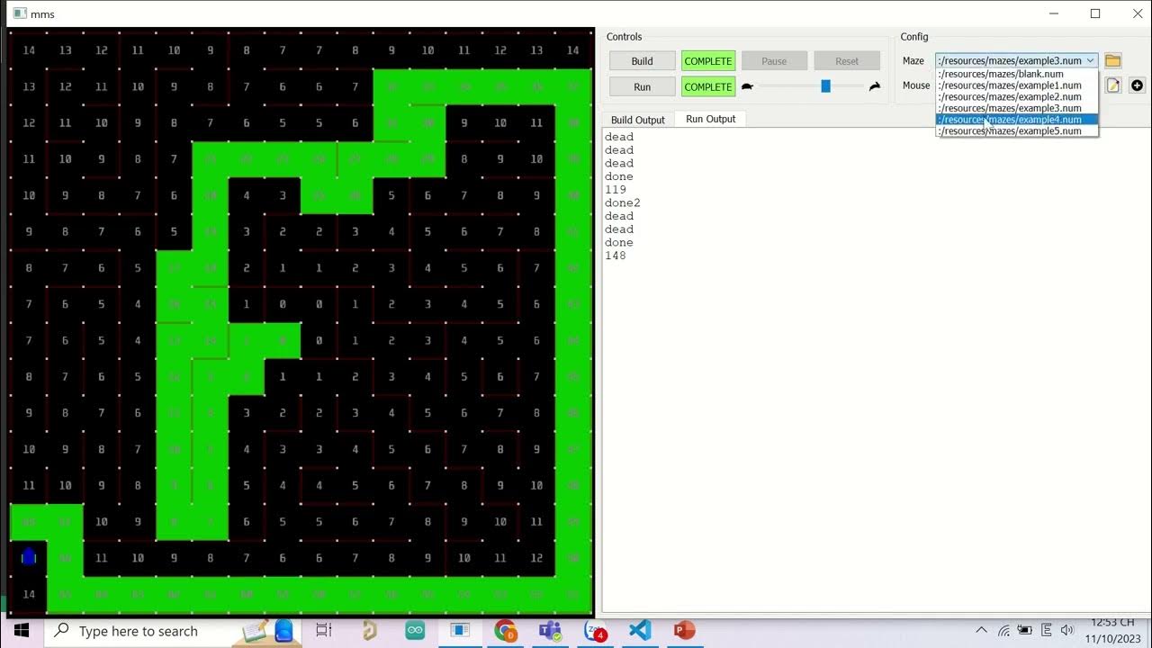 First Test Micromouse With Modified Floodfill Algorithm Youtube