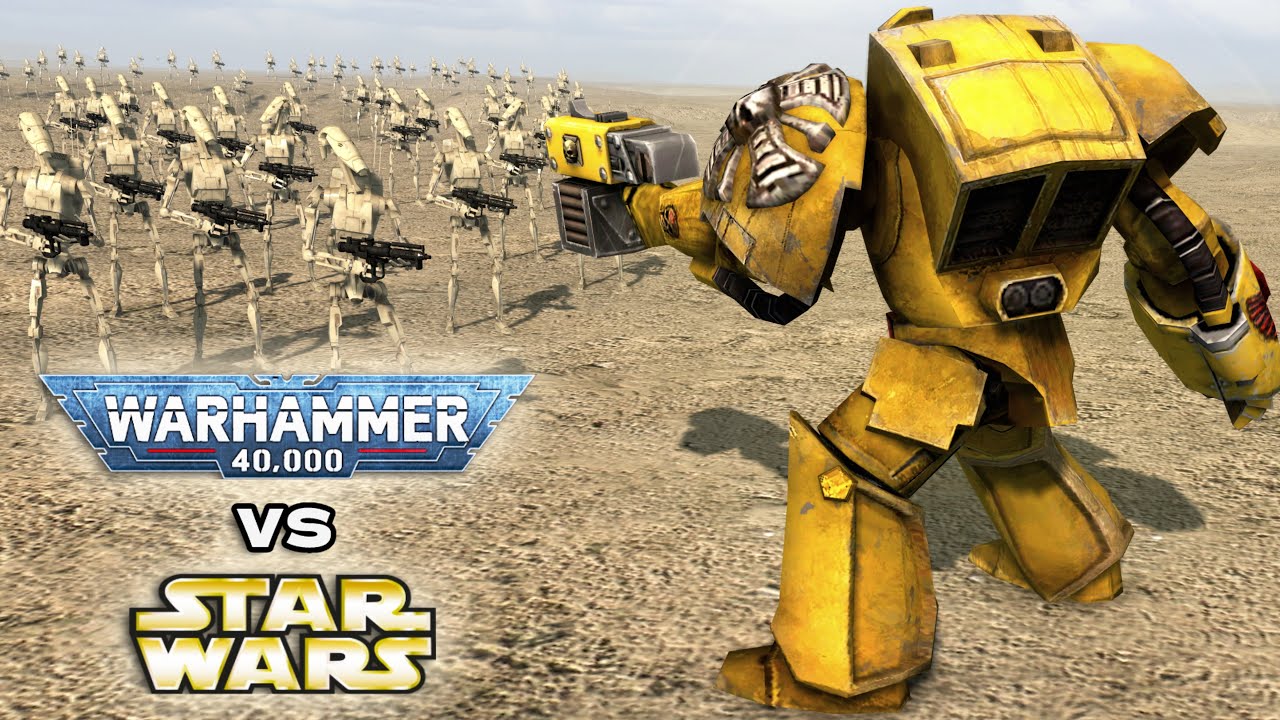 WARHAMMER 40K vs STAR WARS - Space Marines vs Battle Droids (4K ...