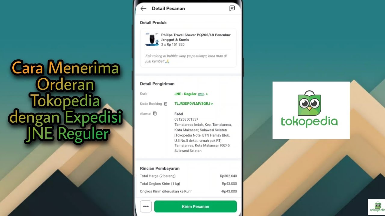 Cara Menerima Orderan Tokopedia dengan Ekspedisi JNE Reguler - YouTube