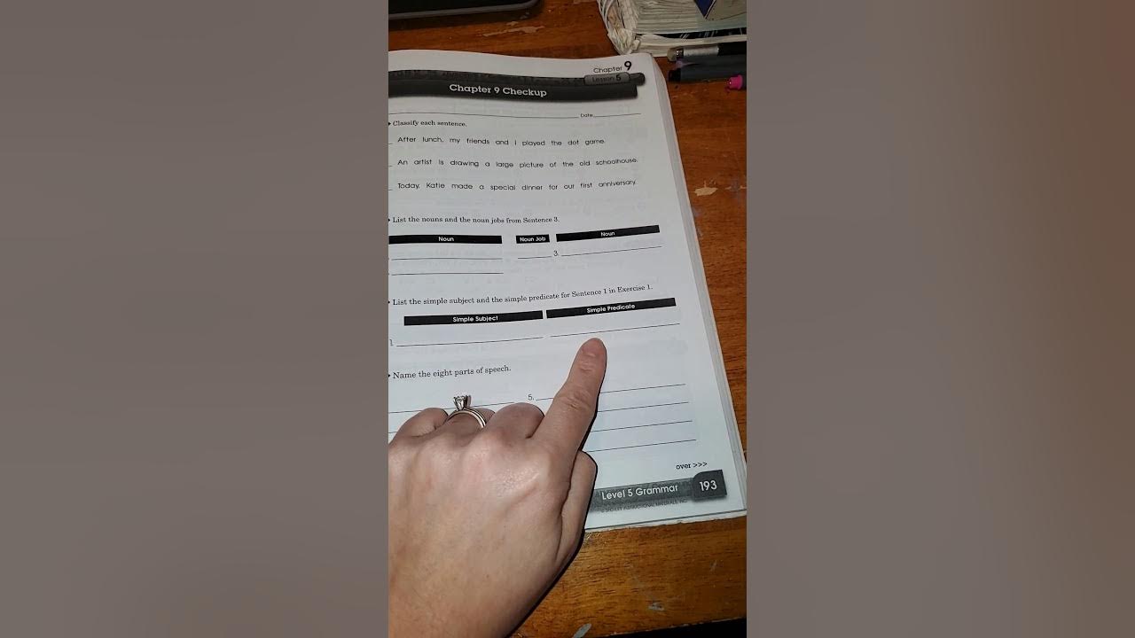 Shurley Grammar Chapter 9 Checkup - YouTube