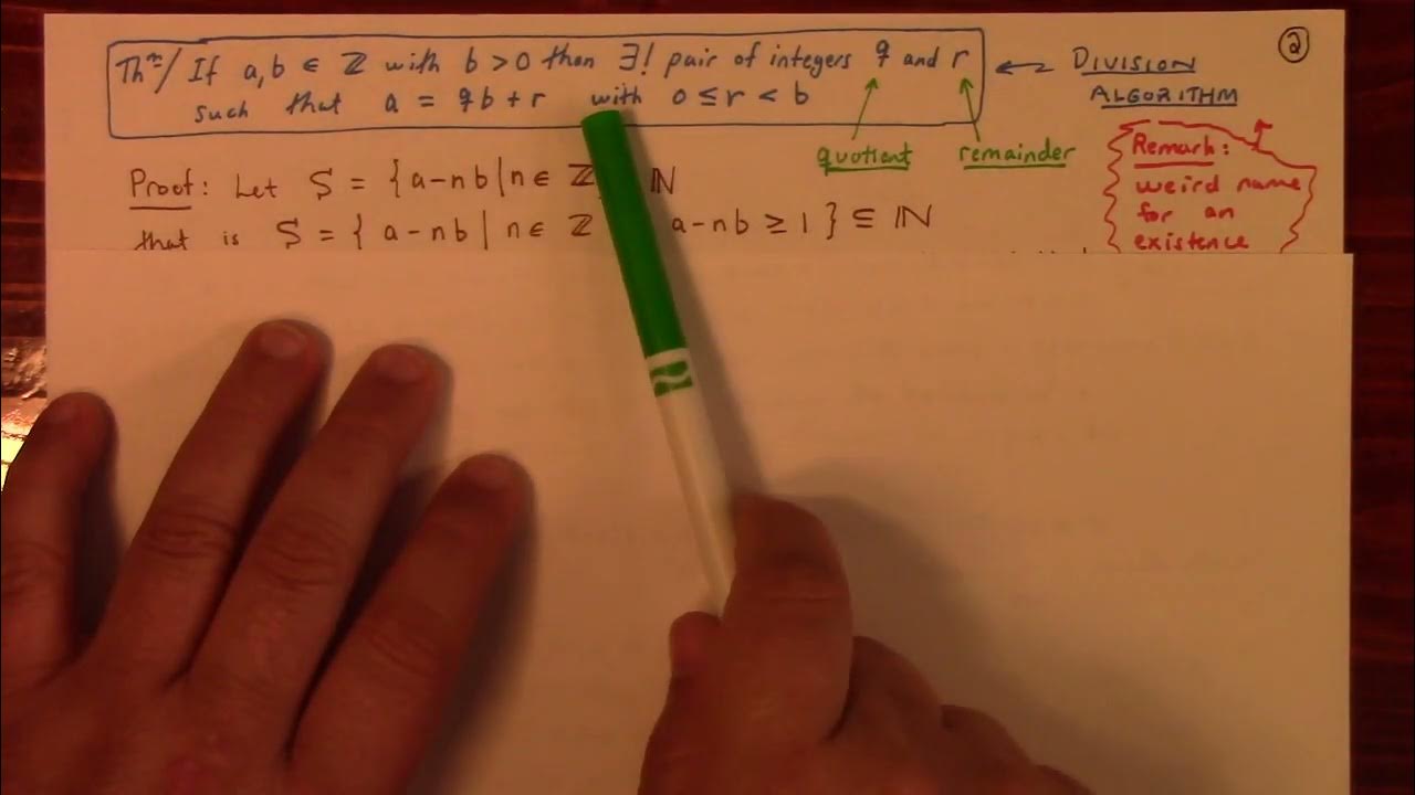 Number Theory: Lecture 4: Divisibility and The Euclidean Algorithm - YouTube
