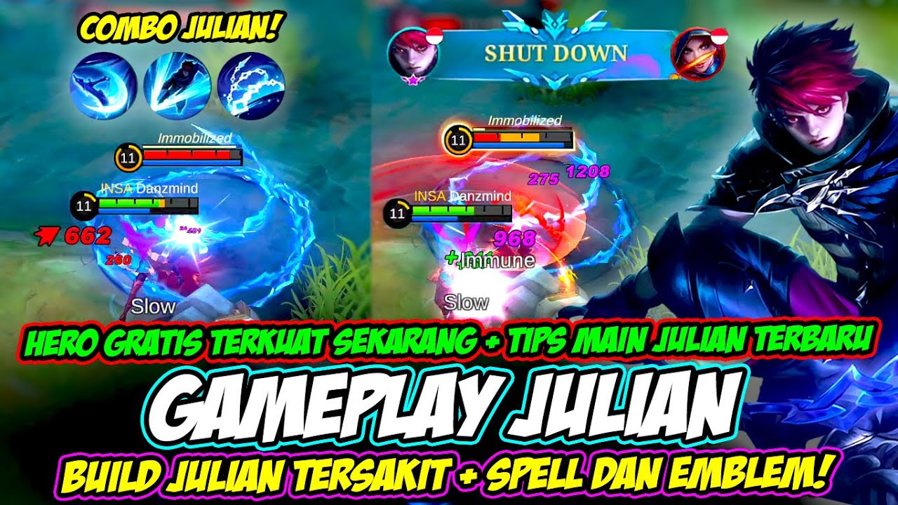CARA MAIN JULIAN EXP LANE TERBARU BUILD JULIAN TERSAKIT + GAMEPLAY JULIAN TUTORIAL JULIAN COMBO ...