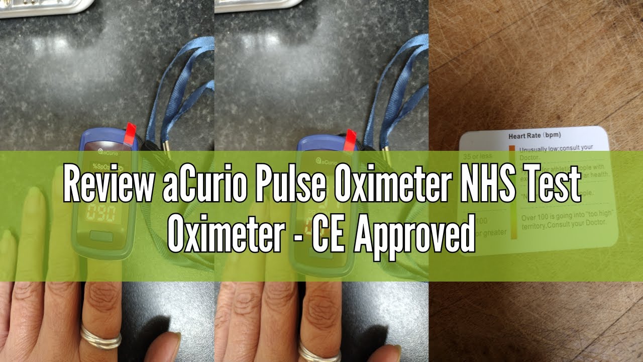 Review aCurio Pulse Oximeter NHS Test Oximeter - CE Approved Oxygen ...