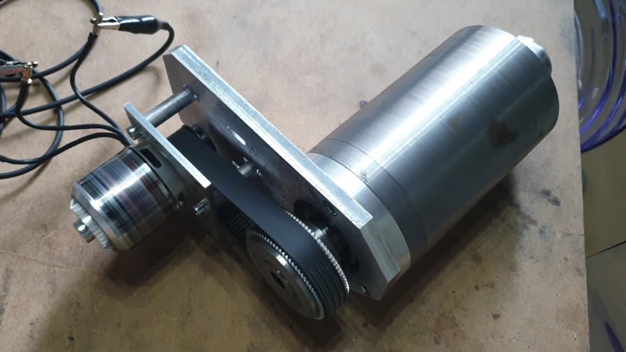 Homemade brushless 1kW spindle low RPM for CNC. - YouTube