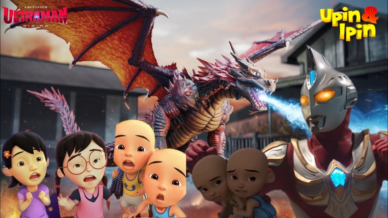 Ultraman Max Melawan Upin Ipin Naga Hitam Jahat Upin Ipin Kekuatan Naga ...