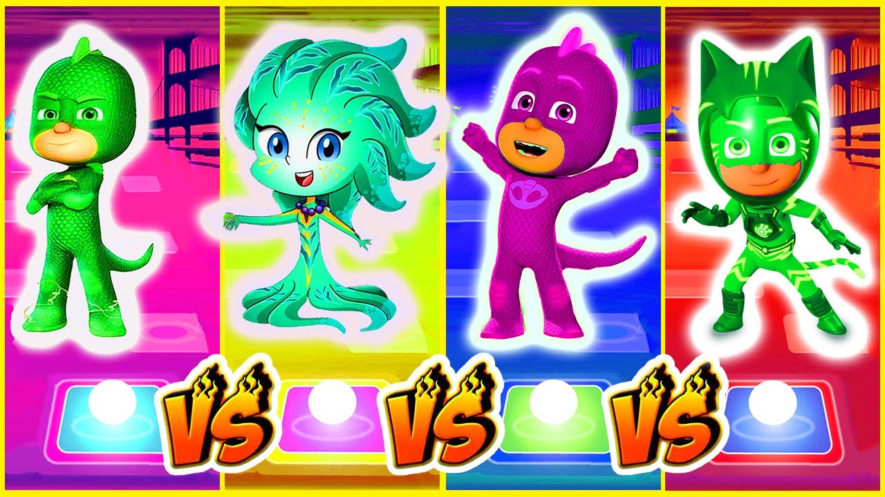 Pj Masks Gekko vs Octobella vs Gekko vs Cat Boy🎶 Tiles Hop EDM Rush ...