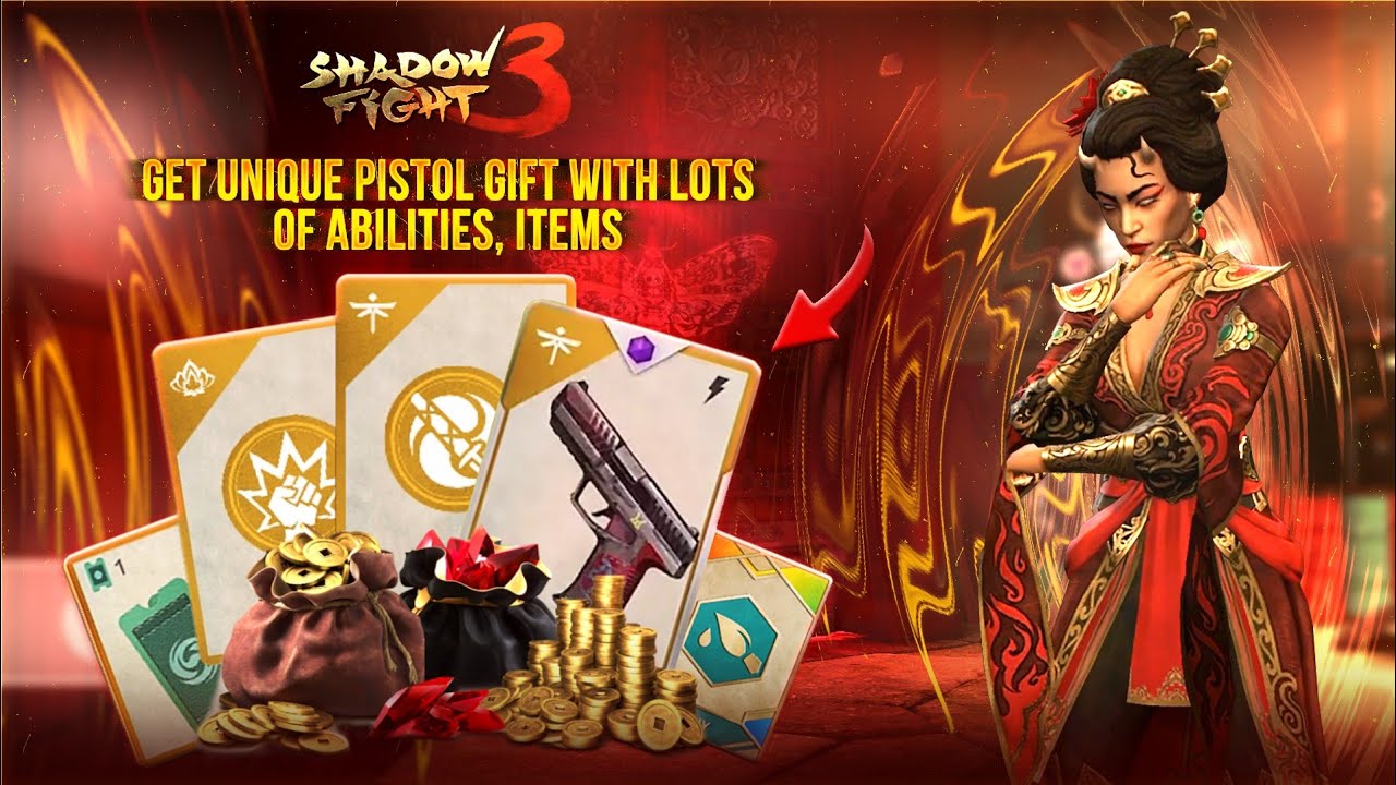 Get Unique Pistol Gift with Lots of Abilities, Items in Shadow Fight 3 ...
