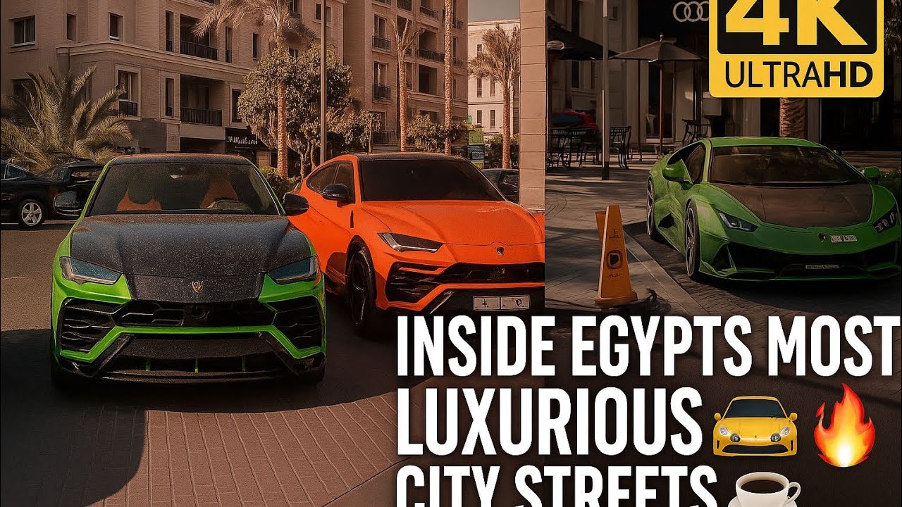 A Walk Through Egypt’s Most Stylish Street | 4K Luxury Cars, Cafés ...