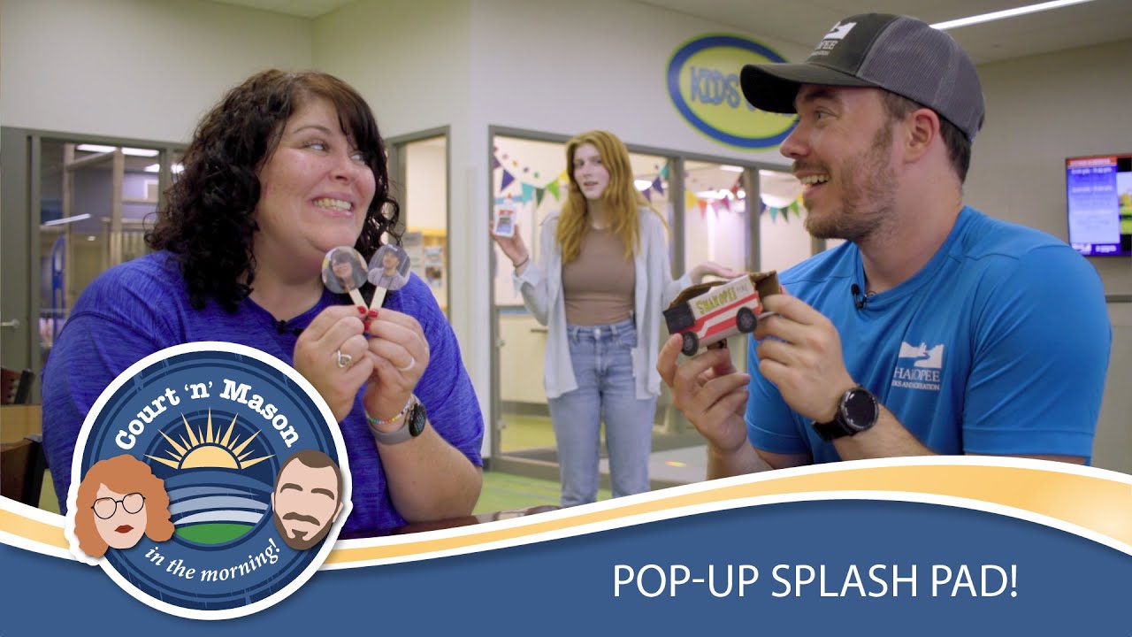 Court 'n' Mason in the Morning: Pop-Up Splash Pad! - YouTube