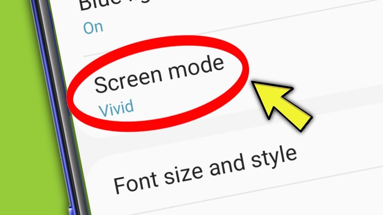 Samsung | Screen Mode Setting Vivid Natural | White balance f41 - YouTube