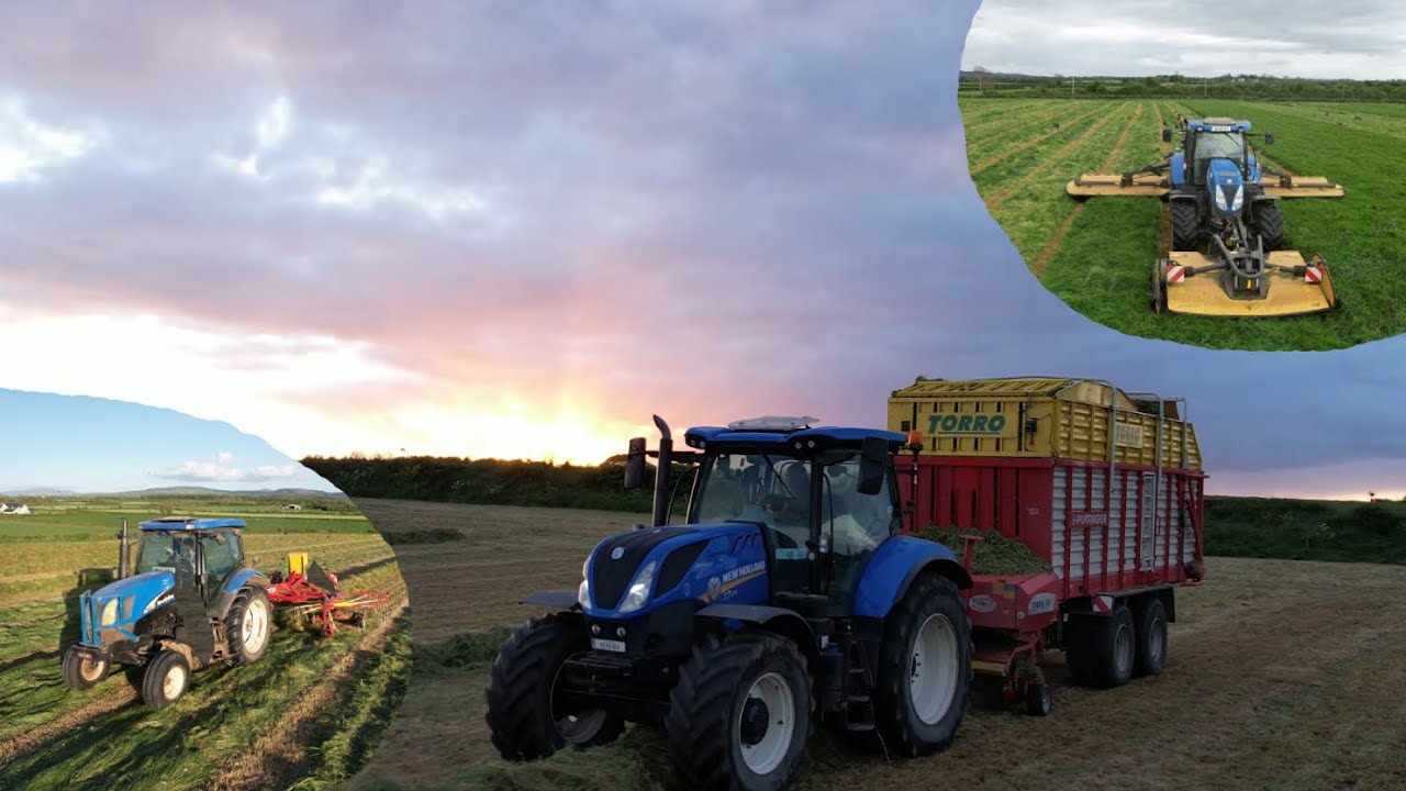 Silage 2022 ~ TANCO TRIPLE MOWERS & Pottinger Wagon ! - YouTube