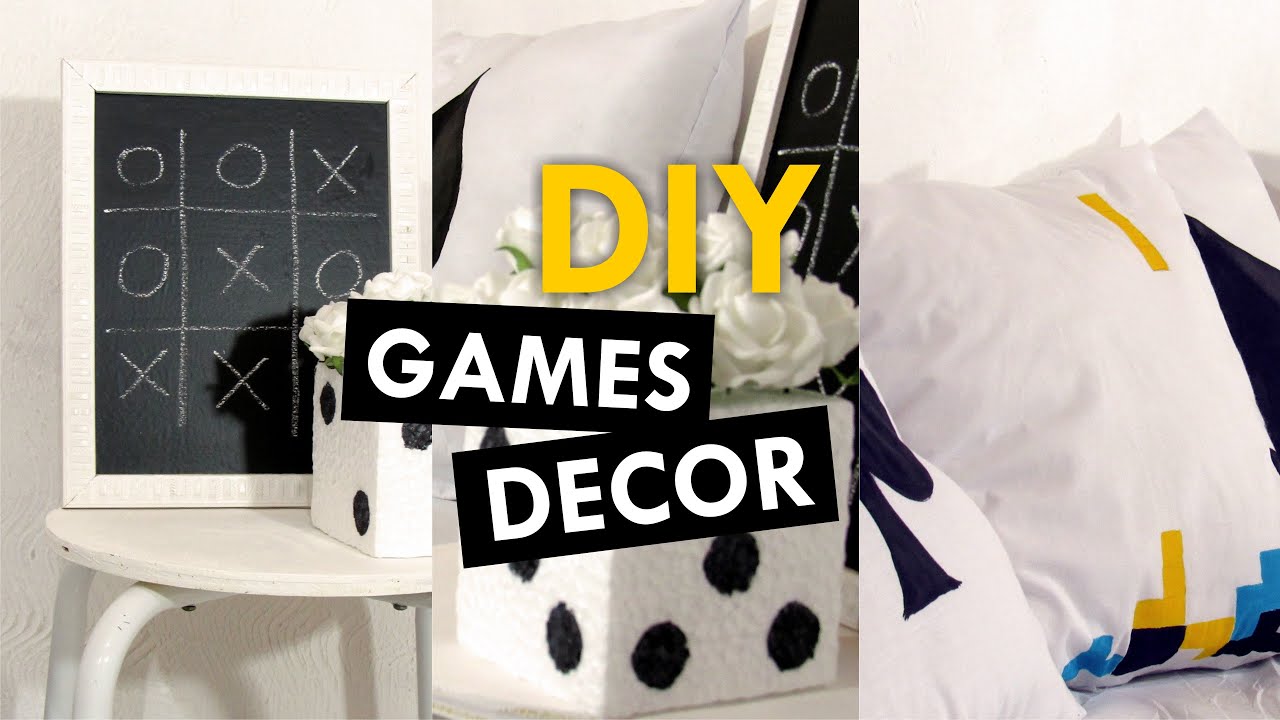 DIY - Games Decor - (Decoração com tema jogos) - YouTube