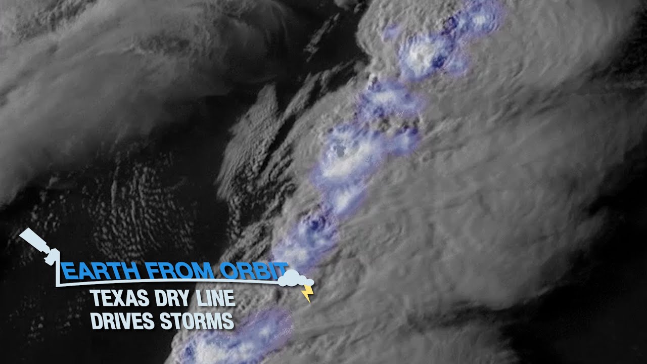 Earth from Orbit: Texas Dry Line Severe Weather - YouTube