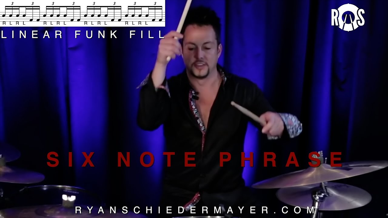 Linear Funk Drum Fill - YouTube