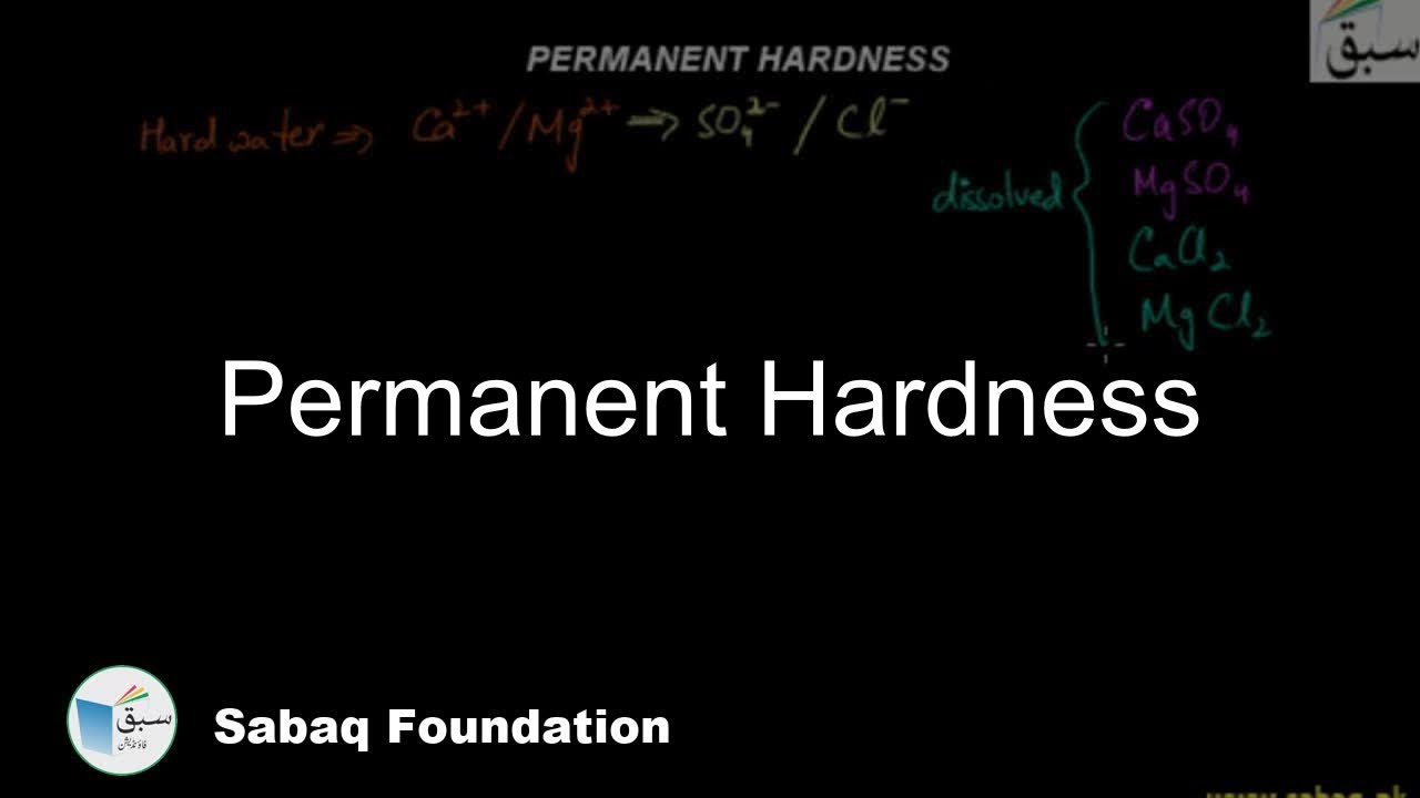 Permanent Hardness, Chemistry Lecture | Sabaq.pk - YouTube